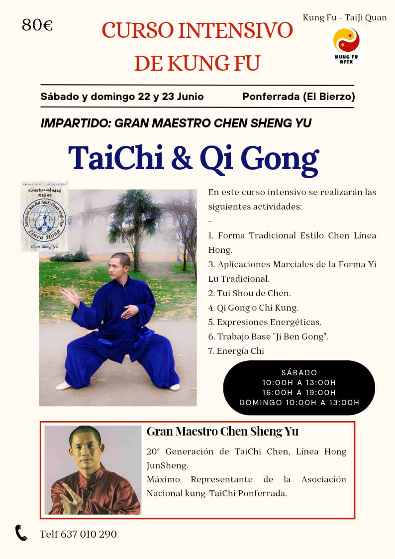 Curso Kung Fu Taiji Quan Chen Ponferrada (León) - Departamento Nacional ...